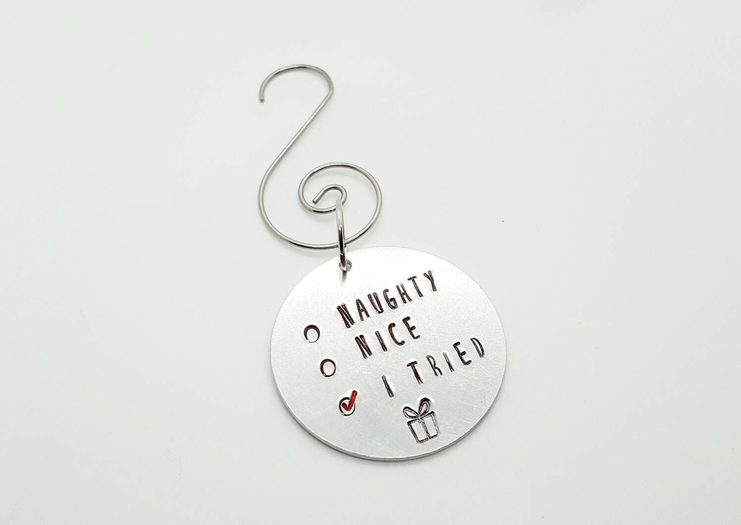 Metal Ornament Metal Gift Ideas Metal Stamped Ornament Hand - Etsy UK