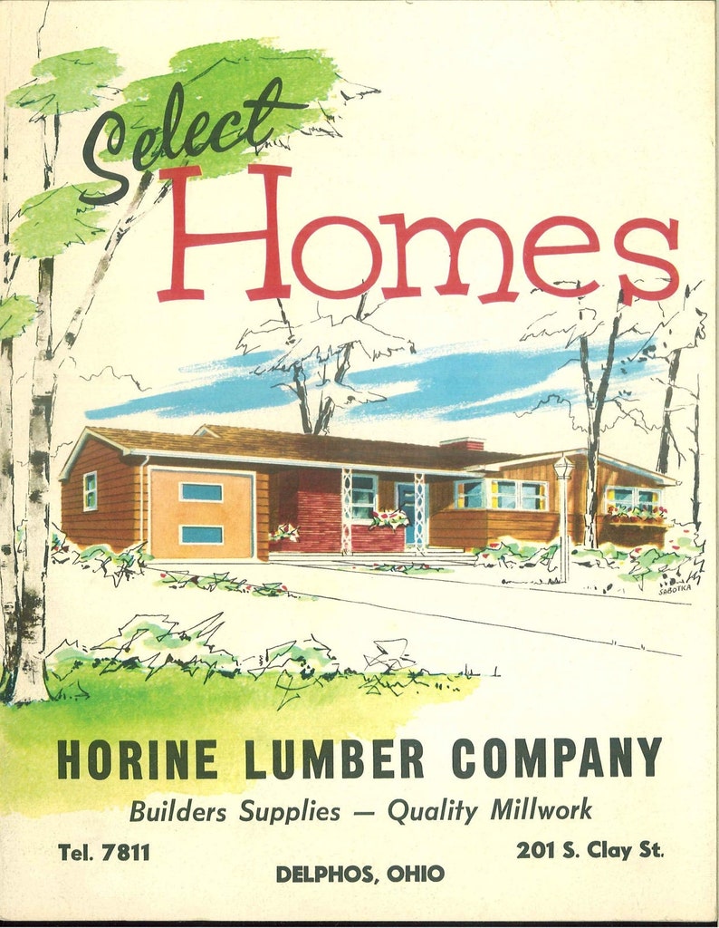 Select Homes 1956 Full Colors Haus Plans (PDF Ebook - Digital Download ...