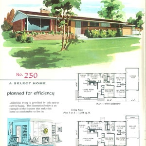 Select Homes 1956 Full Colors Haus Plans (PDF Ebook - Digital Download ...