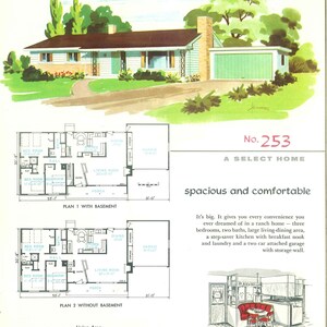 Select Homes 1956 Full Colors Haus Plans (PDF Ebook - Digital Download ...