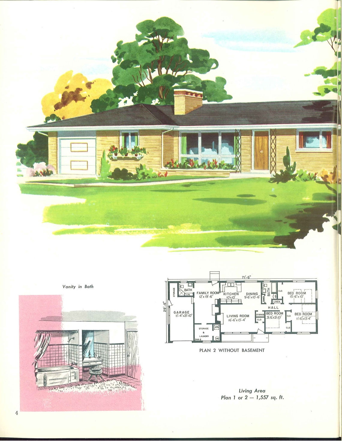 Select Homes 1956 Full Colors Haus Plans (PDF Ebook - Digital Download ...