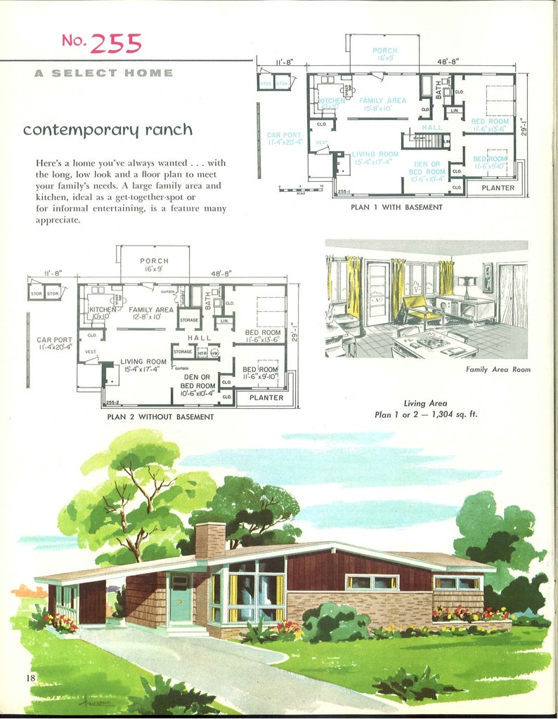 Select Homes 1956 Full Colors Haus Plans (PDF Ebook - Digital Download ...