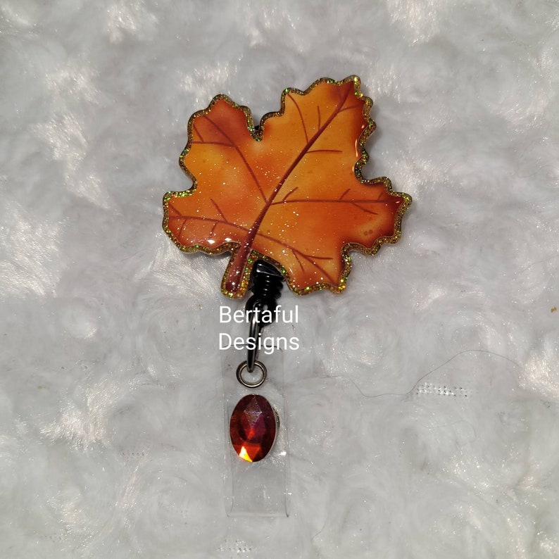 Fall Leaf Badge Reel - Etsy