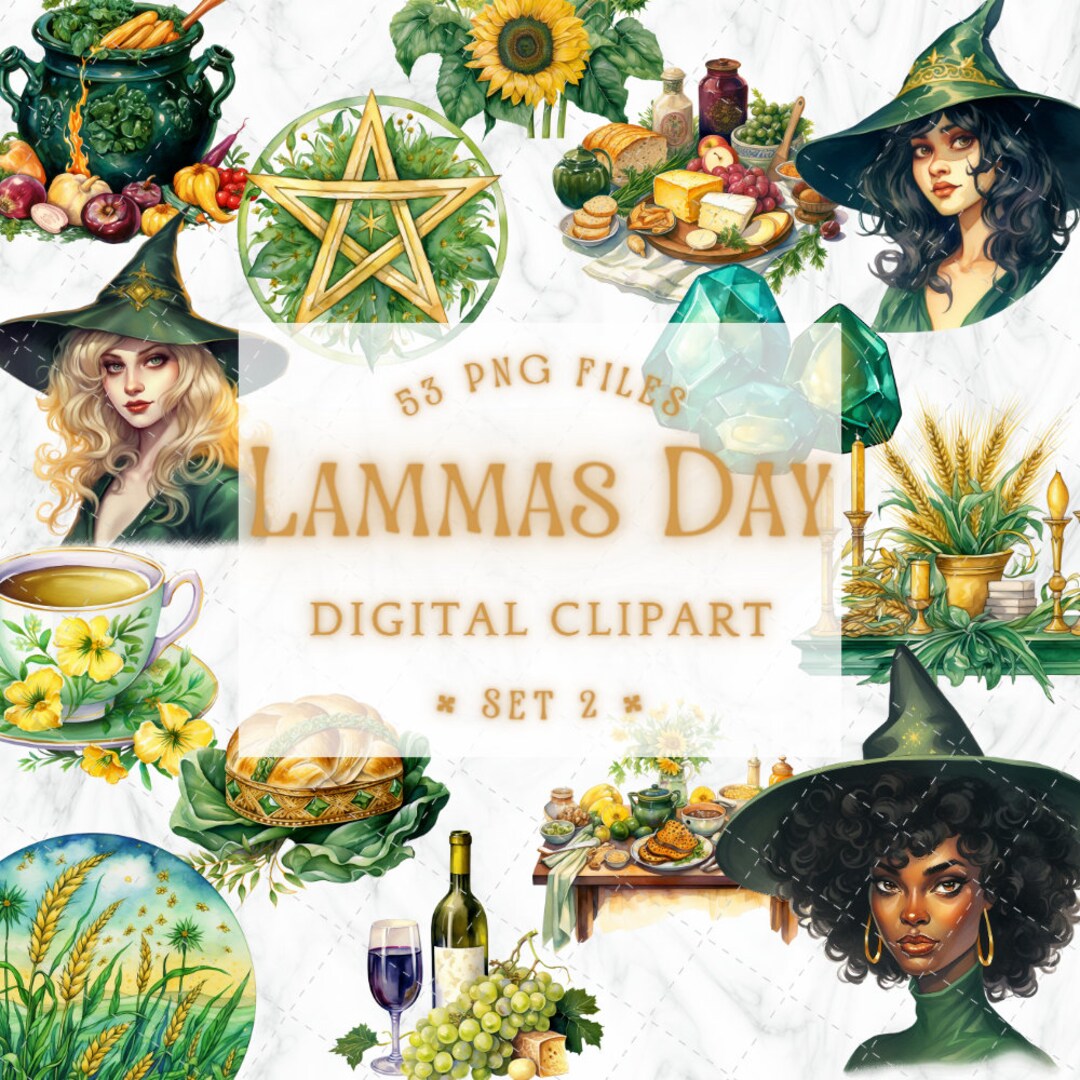 Lammas Day Set 2 Watercolor Clip Art - Pngs - Pagan Wiccan Celtic ...