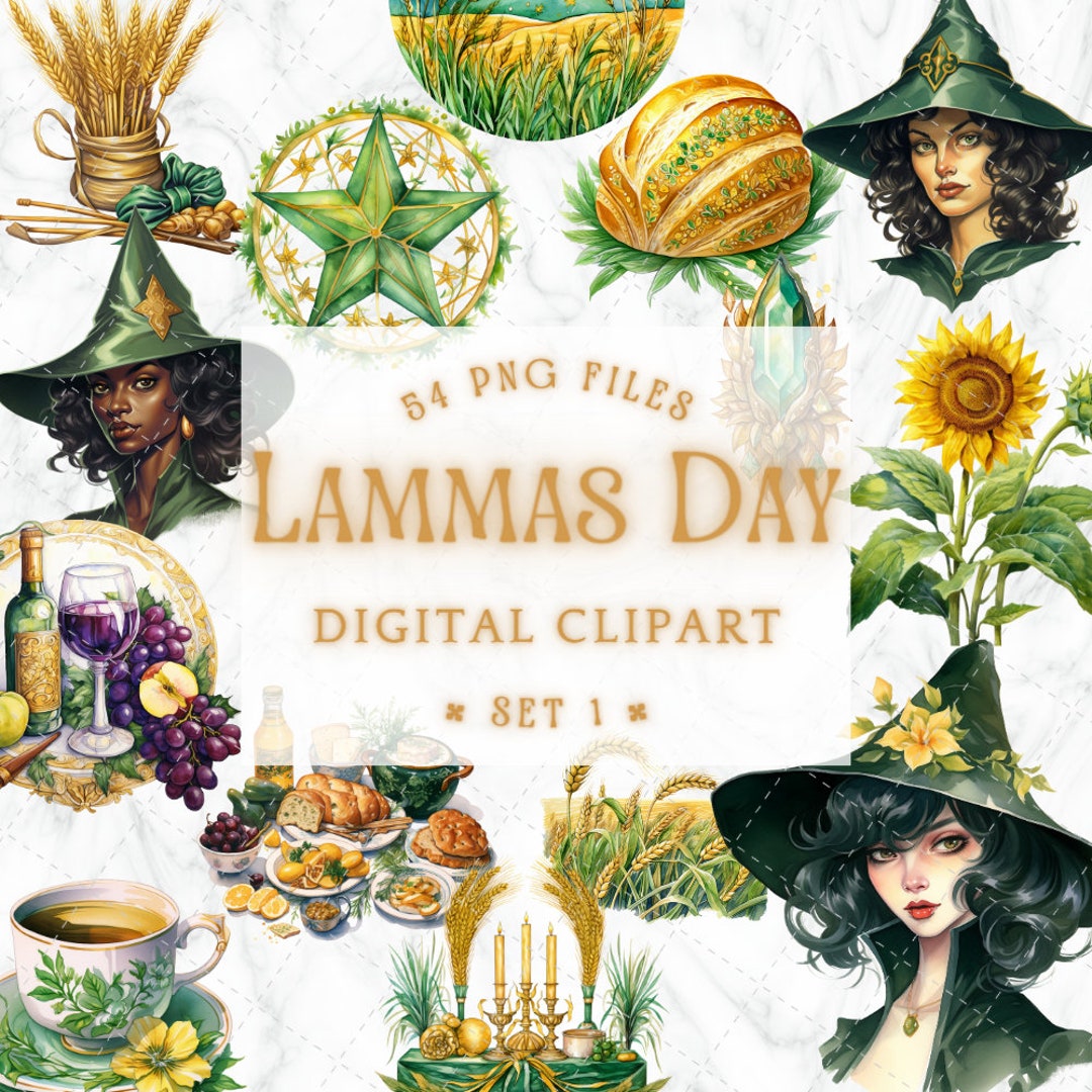 Lammas Day Set 1 Watercolor Clip Art - Pngs - Pagan Wiccan Celtic ...