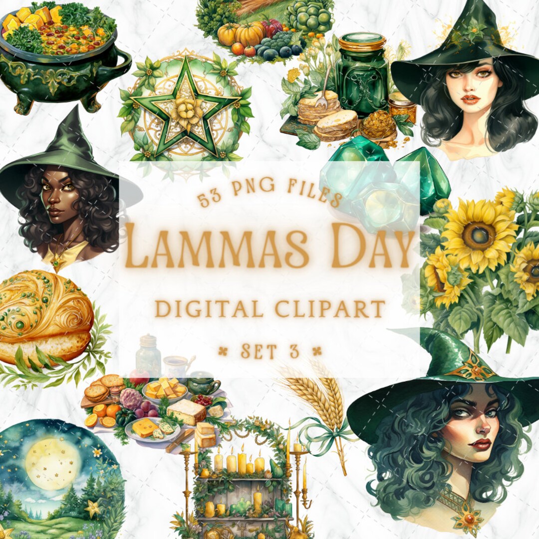 Lammas Day Set 3 Watercolor Clip Art - Pngs - Pagan Wiccan Celtic ...