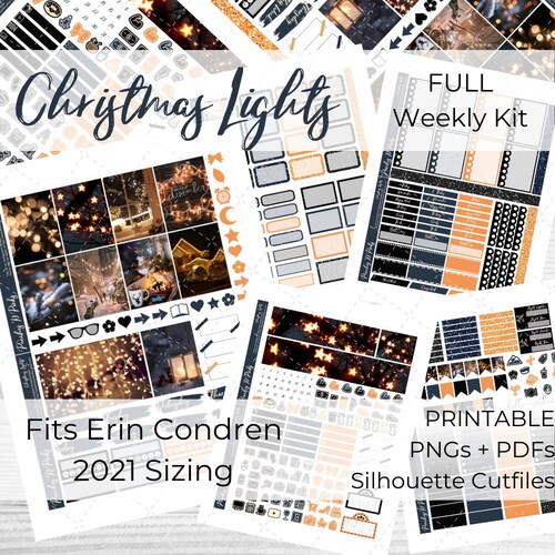 Printable CHRISTMAS Planner Stickers Kit for Erin Condren - Etsy