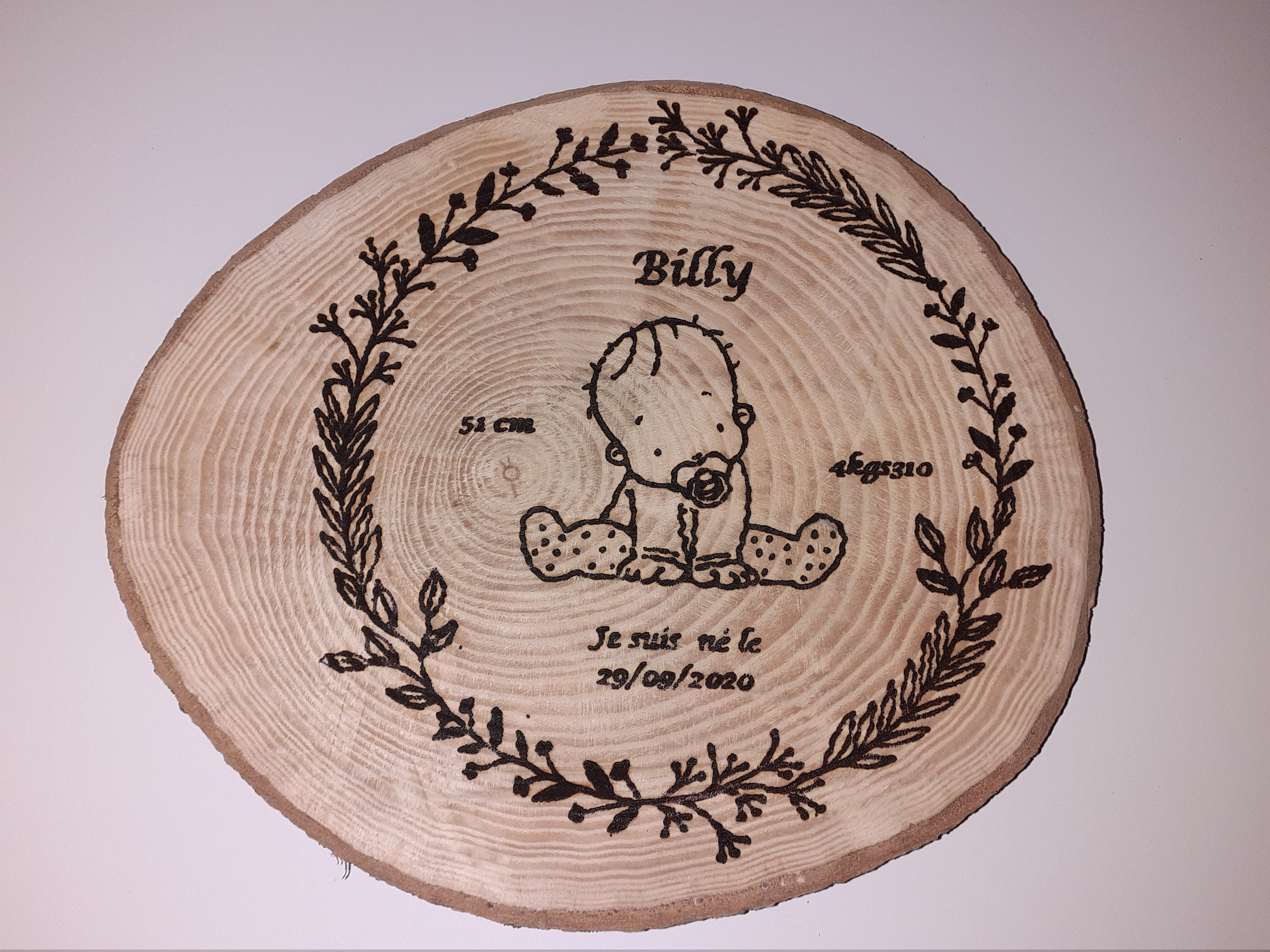 Rondelle de bois gravées au laser personnalisée - Etsy France