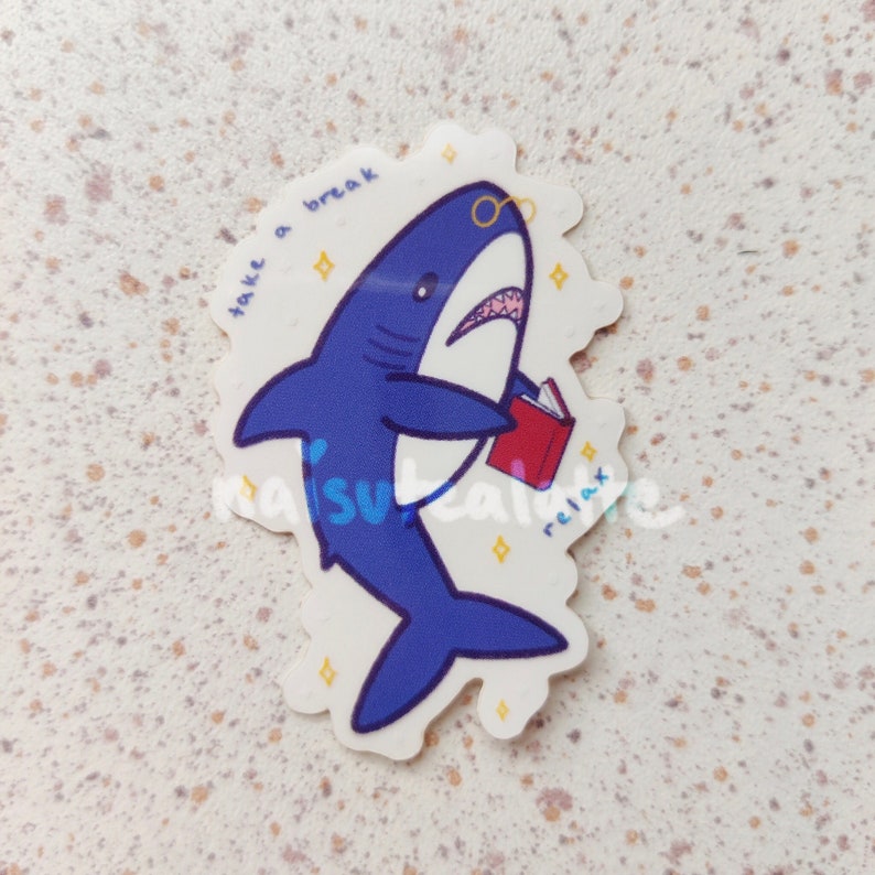 Blahaj Relax Sticker - Etsy Hong Kong