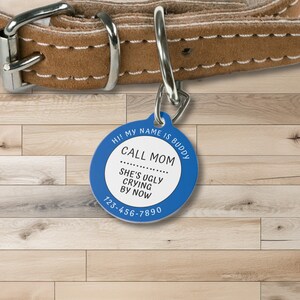 Ugly Crying Dog Tag for Collar Custom Dog Tag Personalized Cat ID Tag ...