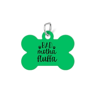 Bad Dog Name Tag Cat ID Name Tag Name Tag for Dog Collar Pet ID Tag ...