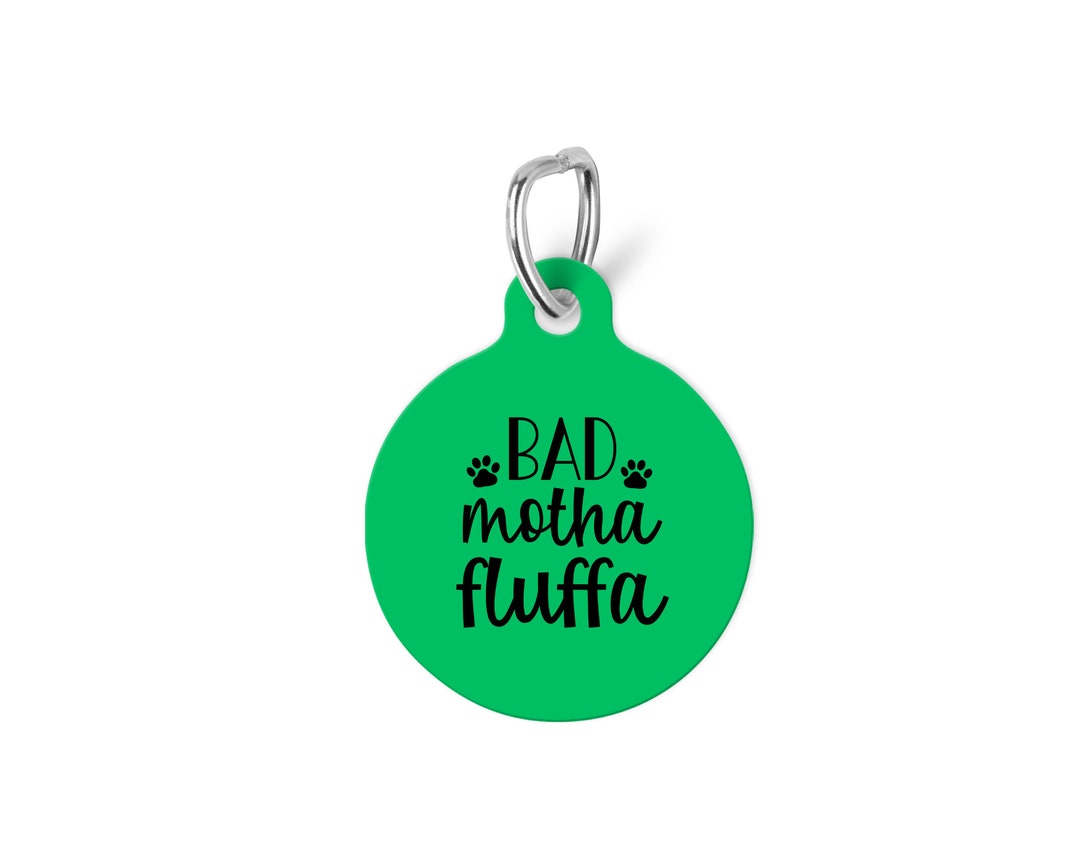 Bad Dog Name Tag Cat ID Name Tag Name Tag for Dog Collar Pet ID Tag ...