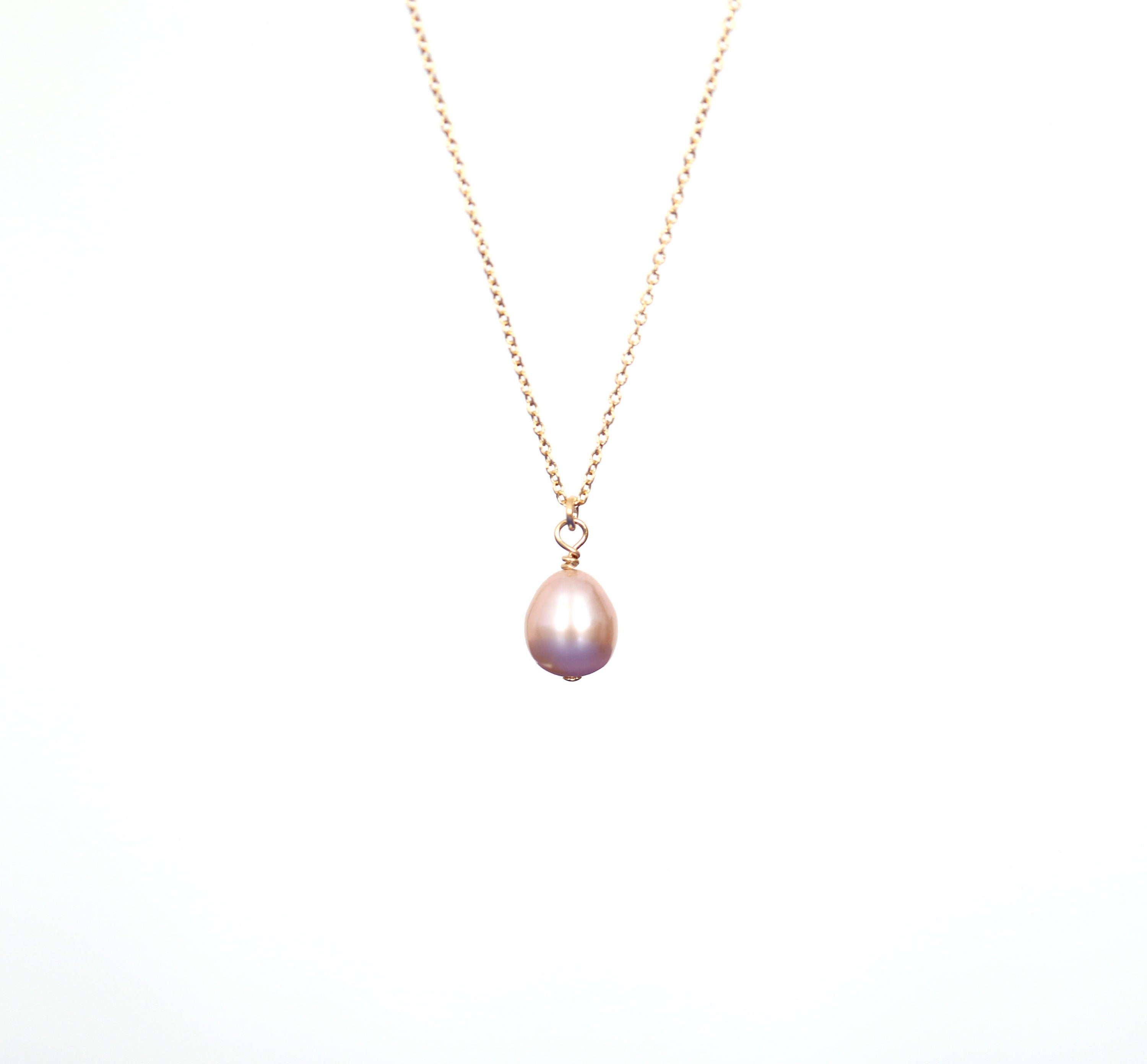 Single Pearl Necklace, Natural Freshwater Pearl Drop Necklace ...