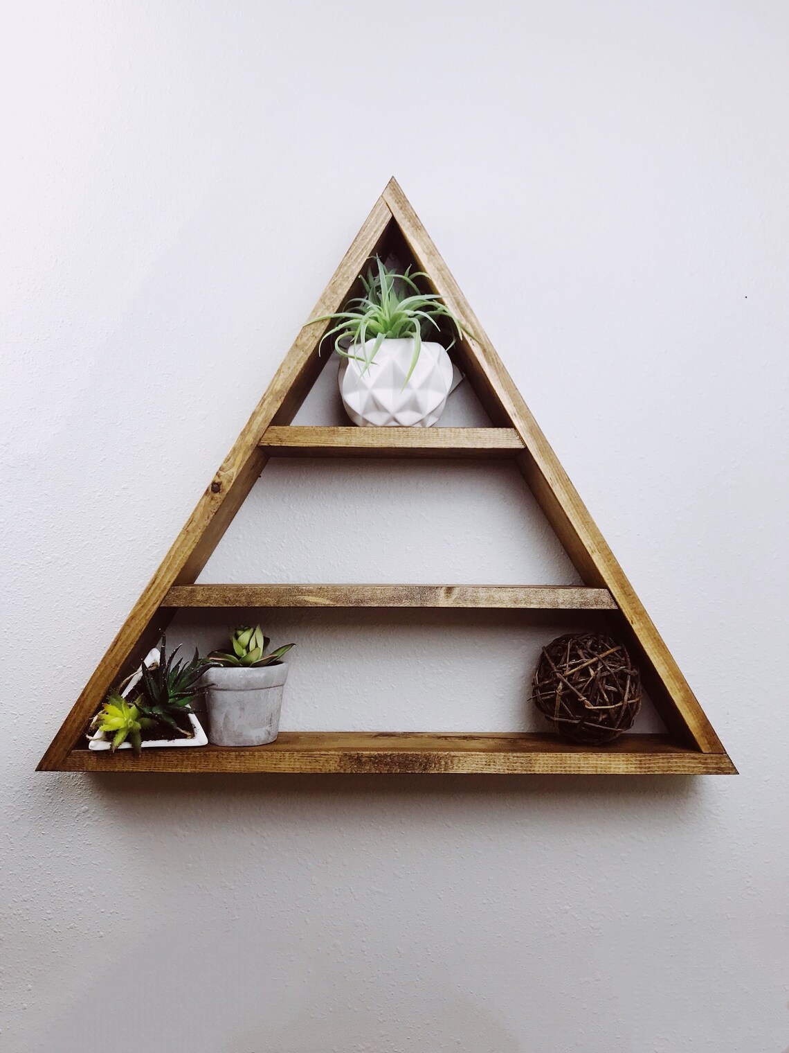 Triangle Shelf Shelf Shelves Triangle Wall Decor | Etsy