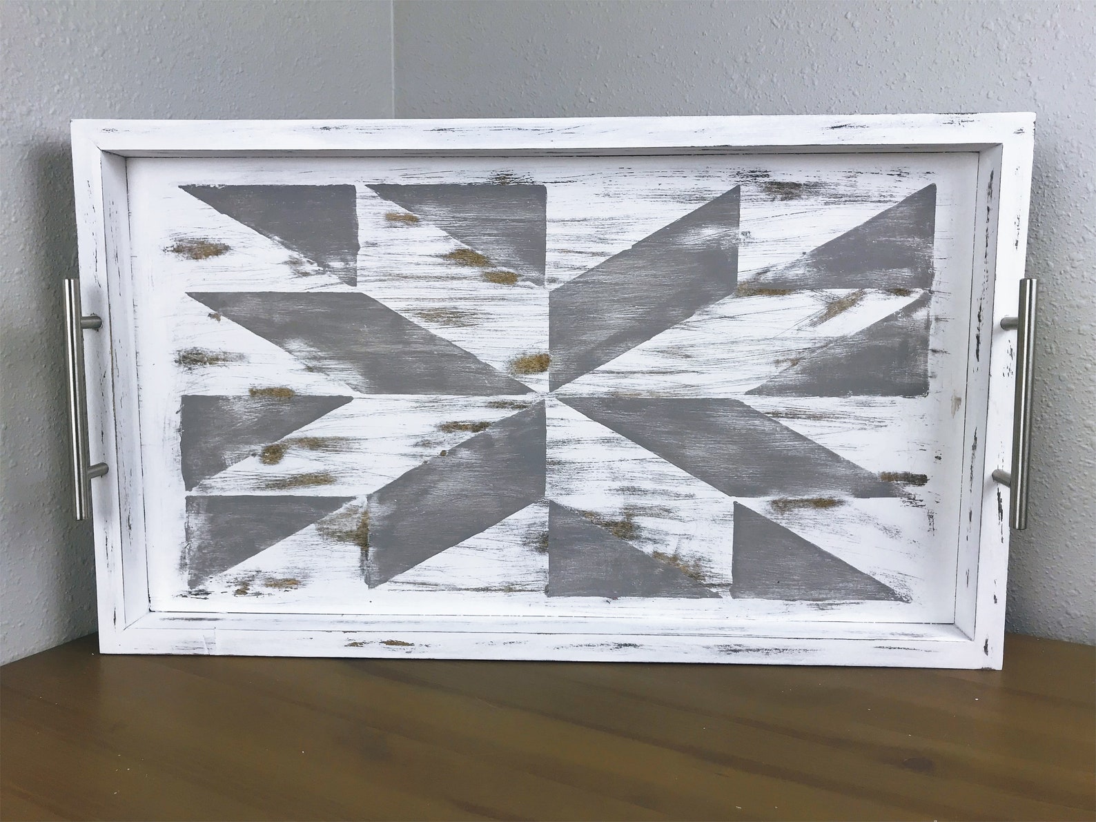 Distressed Quilted Tray Farmhouse Tray Quilted Tray | Etsy