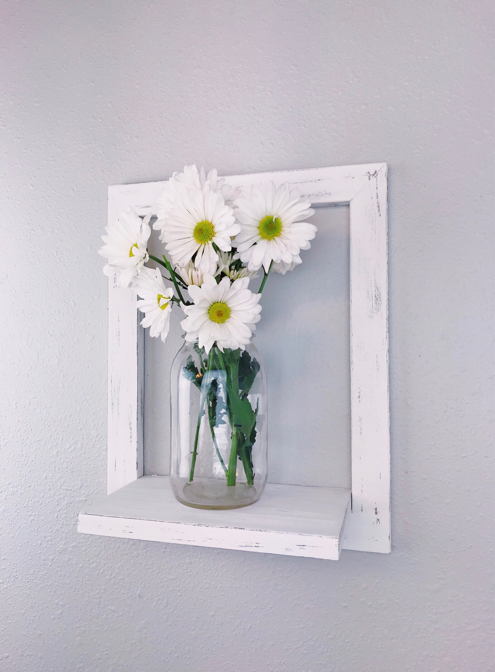 Distressed Wall Shelf Rustic Shelf Shelf Framed Shelf - Etsy