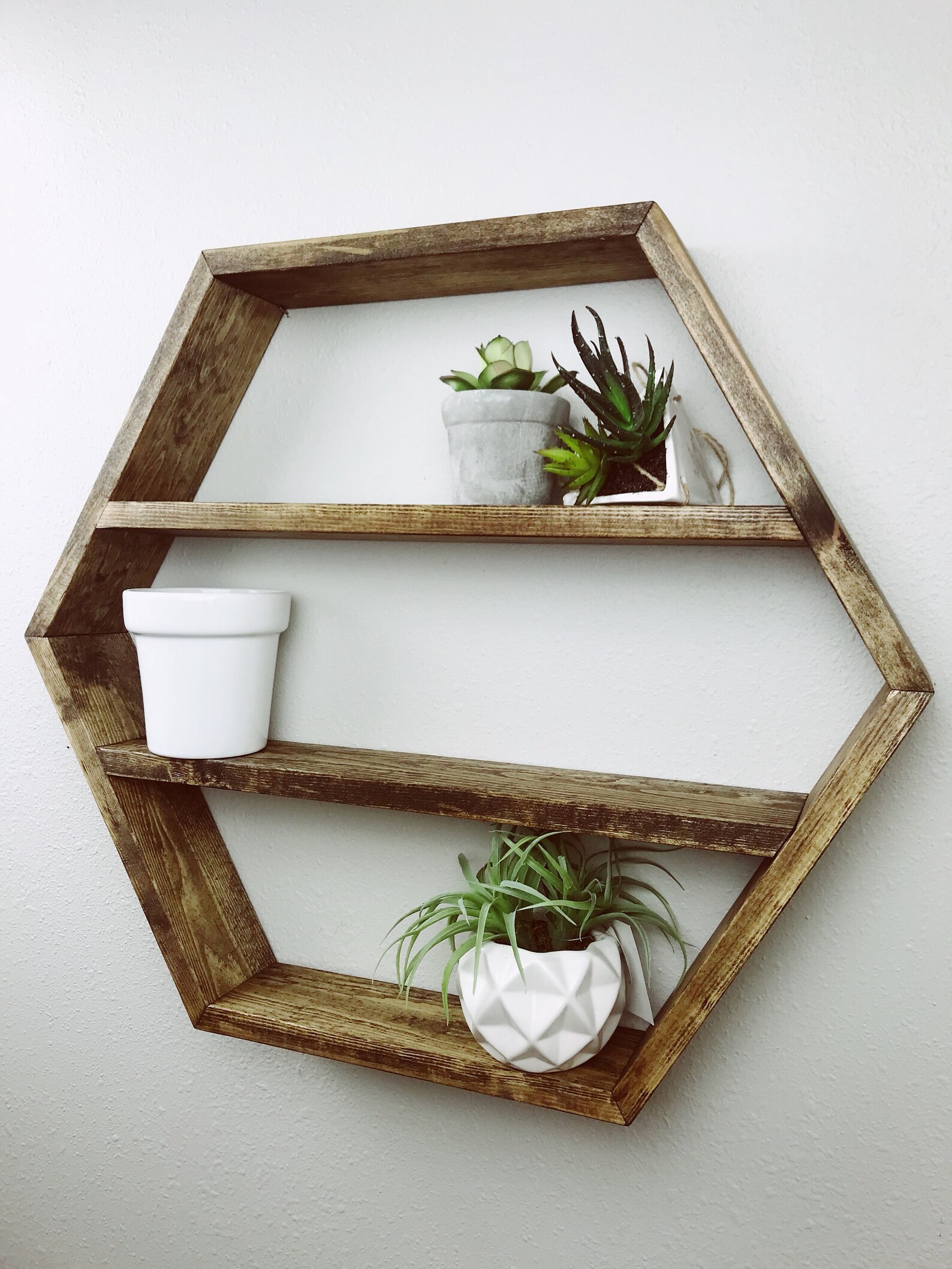 Honeycomb Shelf Hexagon Shelf Shelf Dark Brown Shelf Wood - Etsy