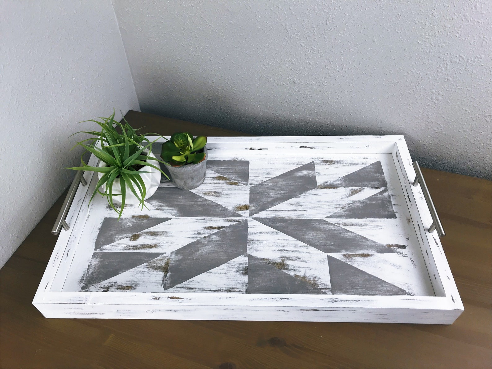 Distressed Quilted Tray Farmhouse Tray Quilted Tray - Etsy