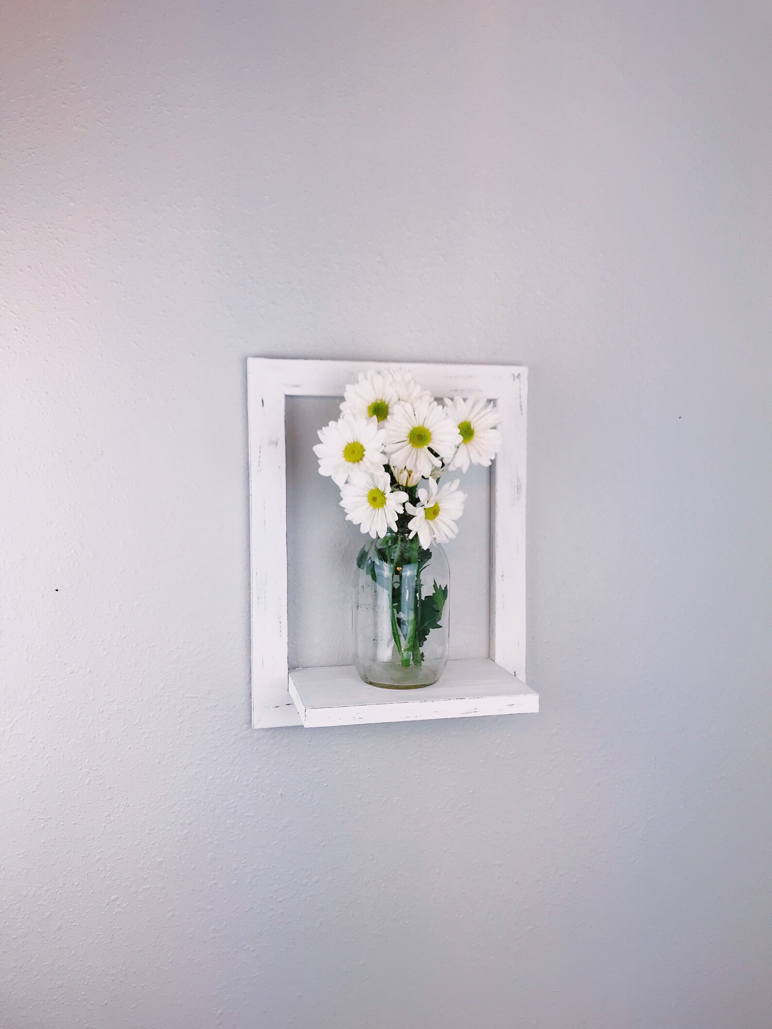 Distressed Wall Shelf Rustic Shelf Shelf Framed Shelf - Etsy