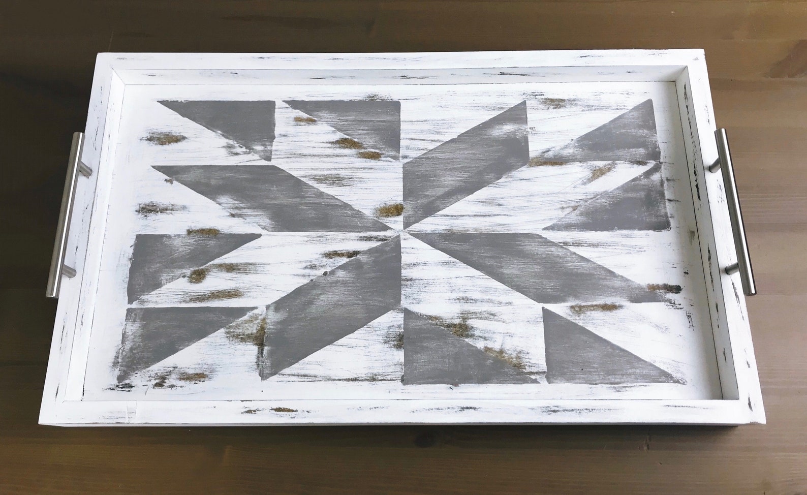 Distressed Quilted Tray Farmhouse Tray Quilted Tray - Etsy