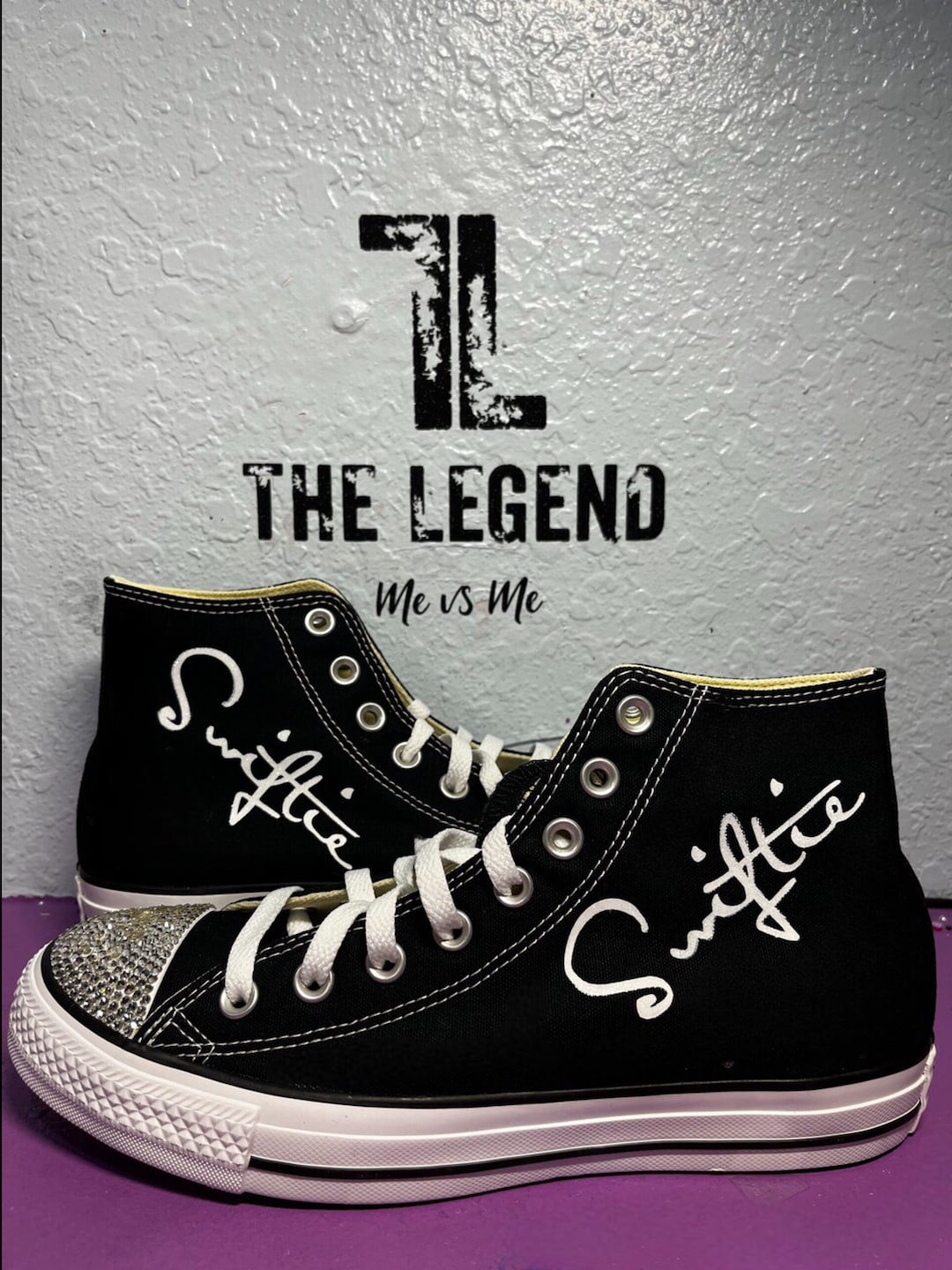 Bedazzled Taylor Swift Personalized Converse Low Top High Top - Etsy