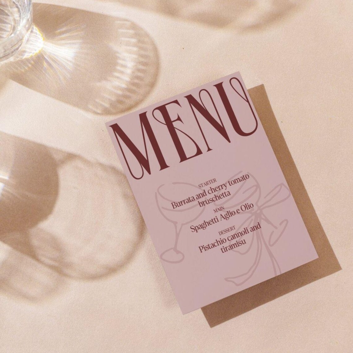 MENU TEMPLATE. Customisable Dinner Party Menu Pack. Girl Dinner ...