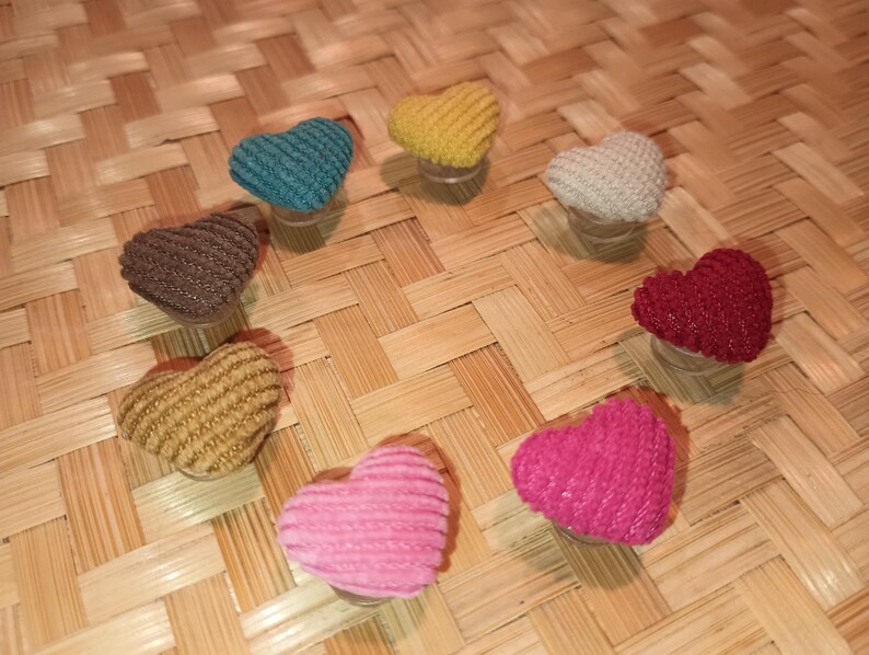 Croc Clog Shoe Charms - Handmade Jibbitz - Handcrafted Fabric Heart ...