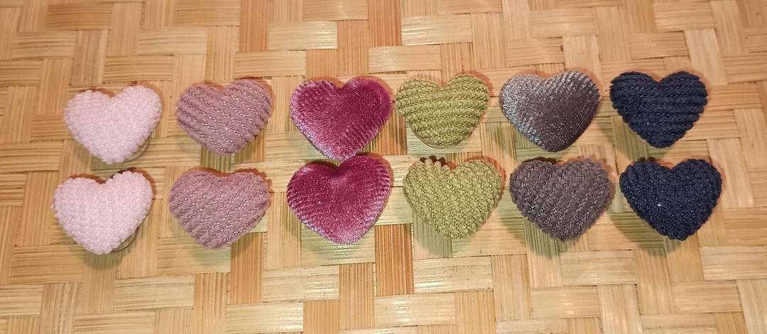 Croc Clog Shoe Charms - Handmade Jibbitz - Handcrafted Fabric Heart ...