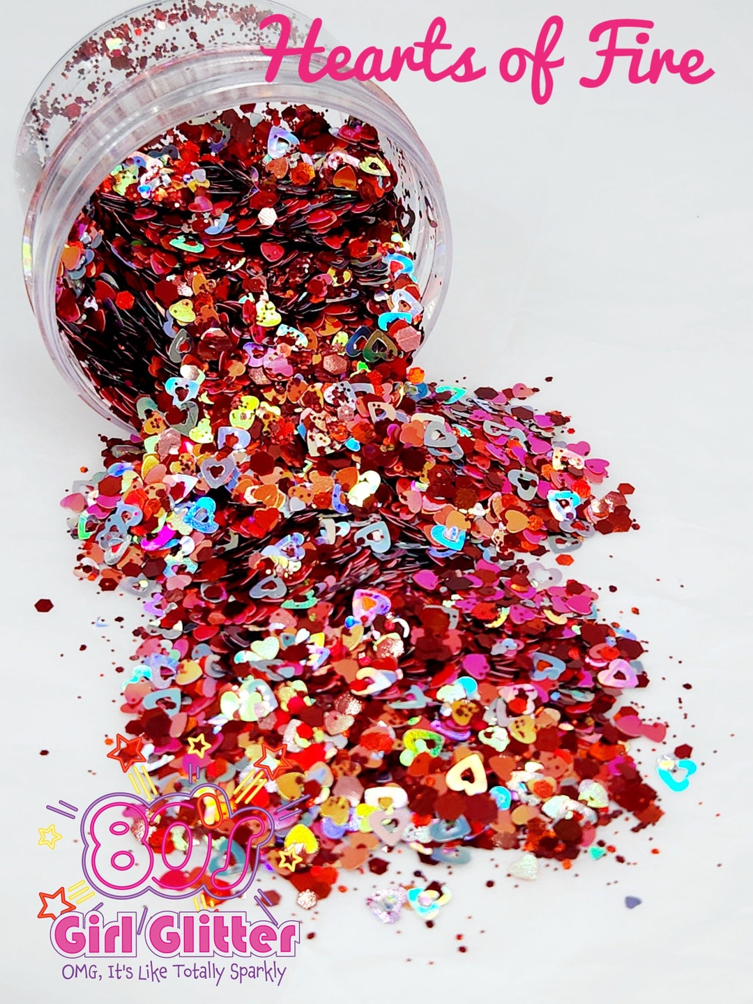 Hearts of Fire Glitter Glitter Shapes Heart Glitter Valentine's Day ...
