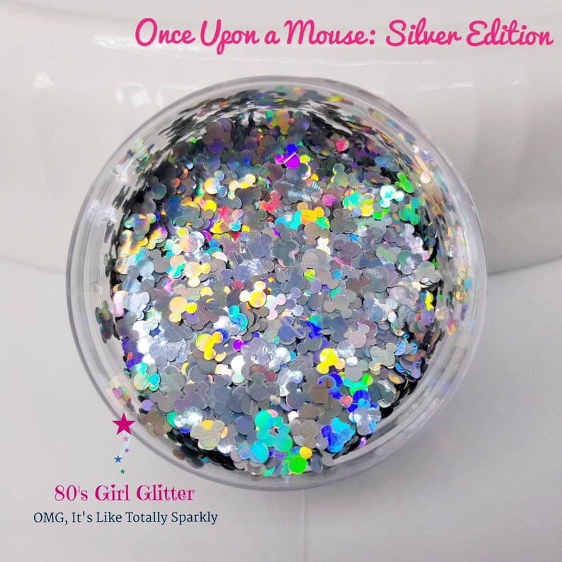 Once Upon a Mouse: Silver Edition Glitter Glitter Shapes - Etsy