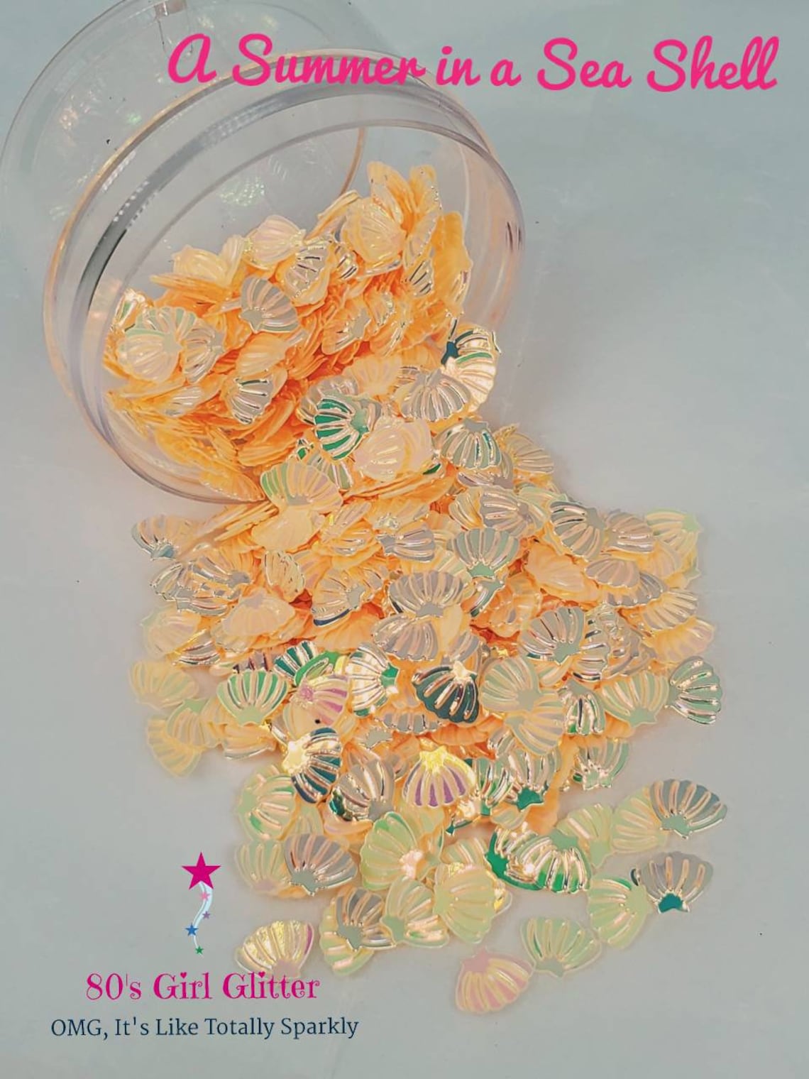 A Summer in a Sea Shell Glitter 3D Glitter Shapes - Etsy