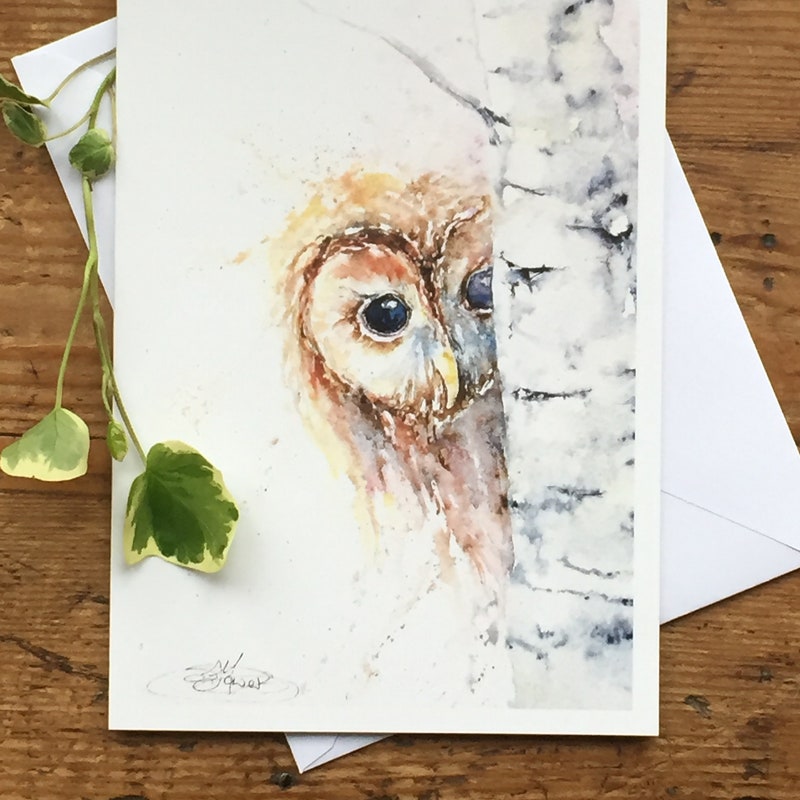 Owl Greeting Card - Etsy
