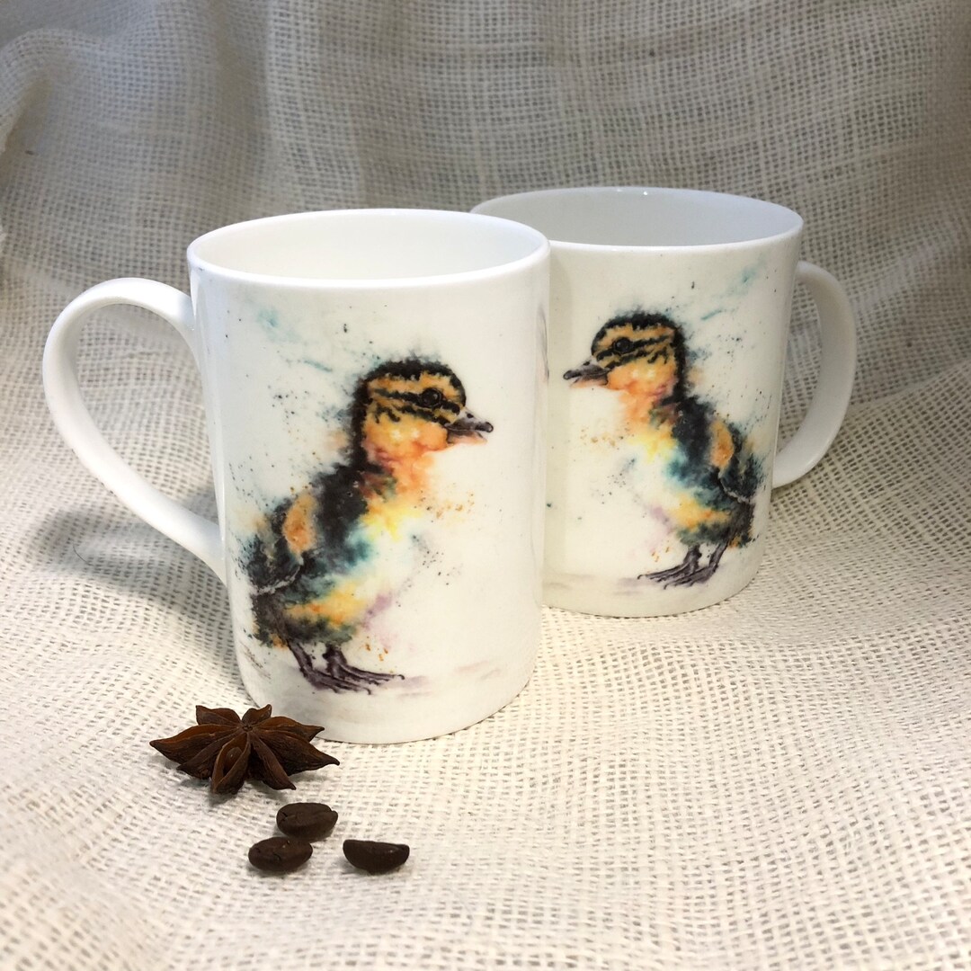 Mallard Duckling Bone China Mug, Duck Chick, China Cup, Gift, Wildlife ...
