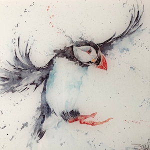 Puffin Glass Chopping Board, Kitchen Worktop Saver, Table Mat, Cutting ...