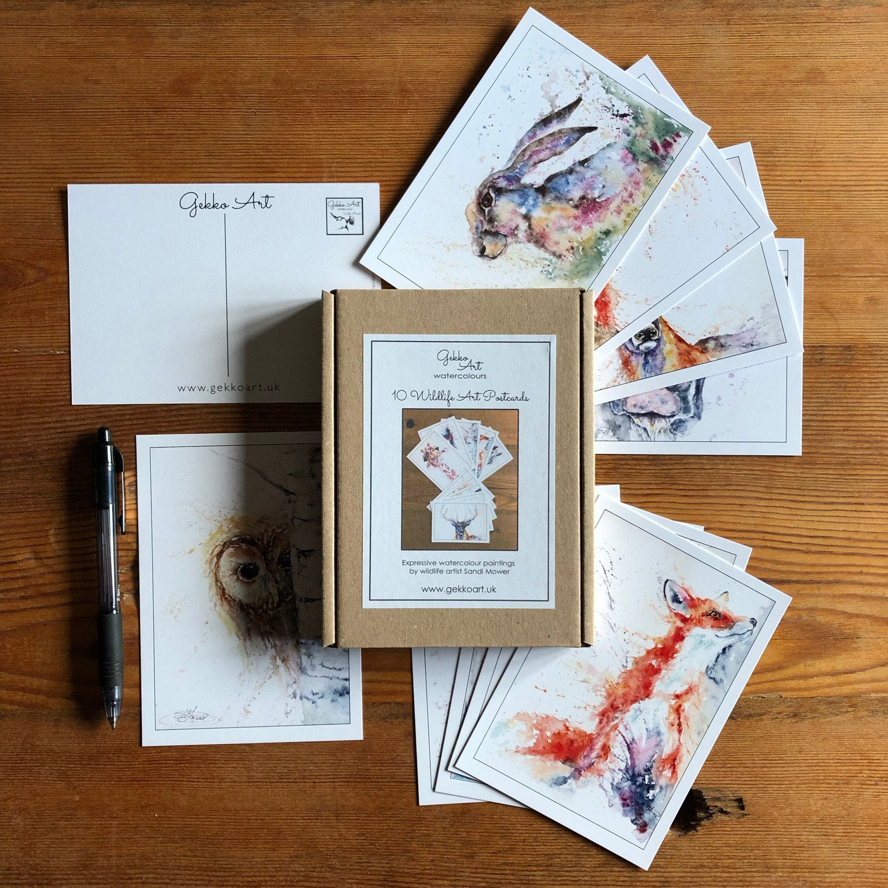 Boxed Set of 10 Postcards A6 6x4 Inch Wildlife Art Note - Etsy