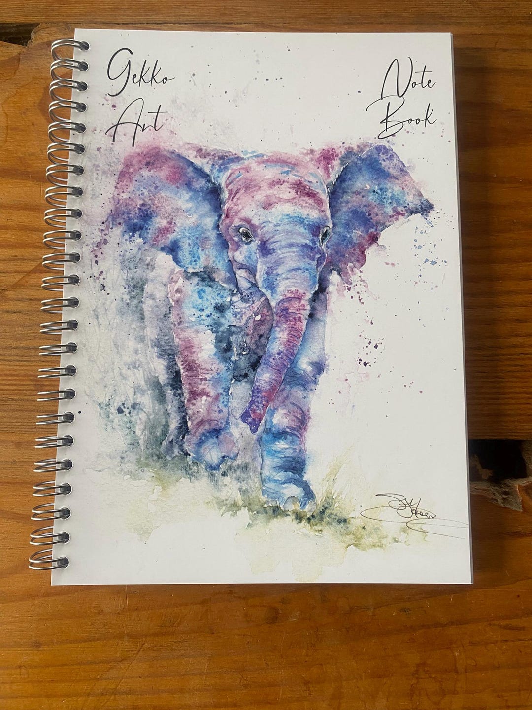 Jumbo, Baby Elephant Notebook, Notepad, A5 Size, Spiral Bound, Wildlife ...