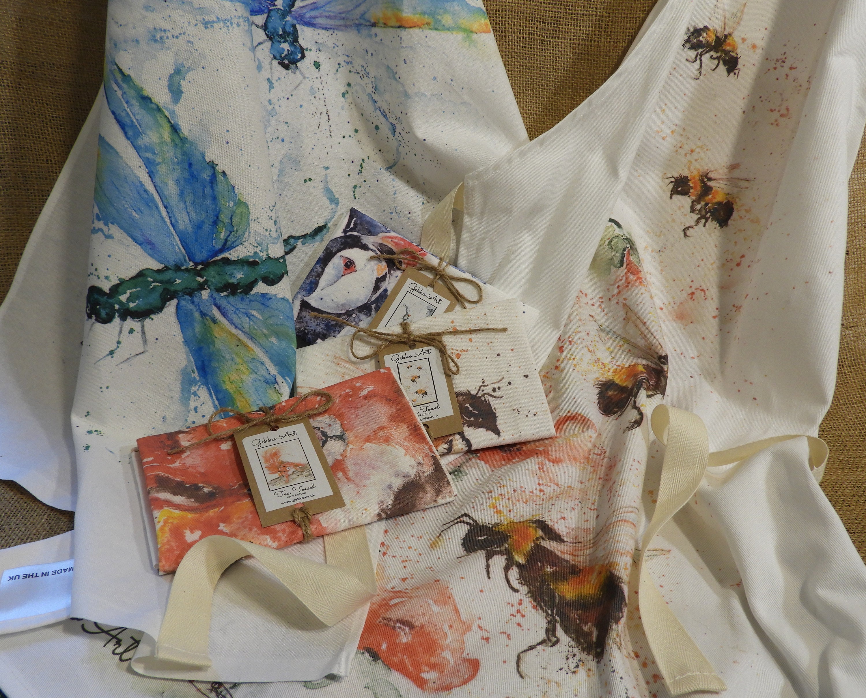 Hare Tea Towel Wildlife Art Tea Towel 100% Cotton Homeware - Etsy