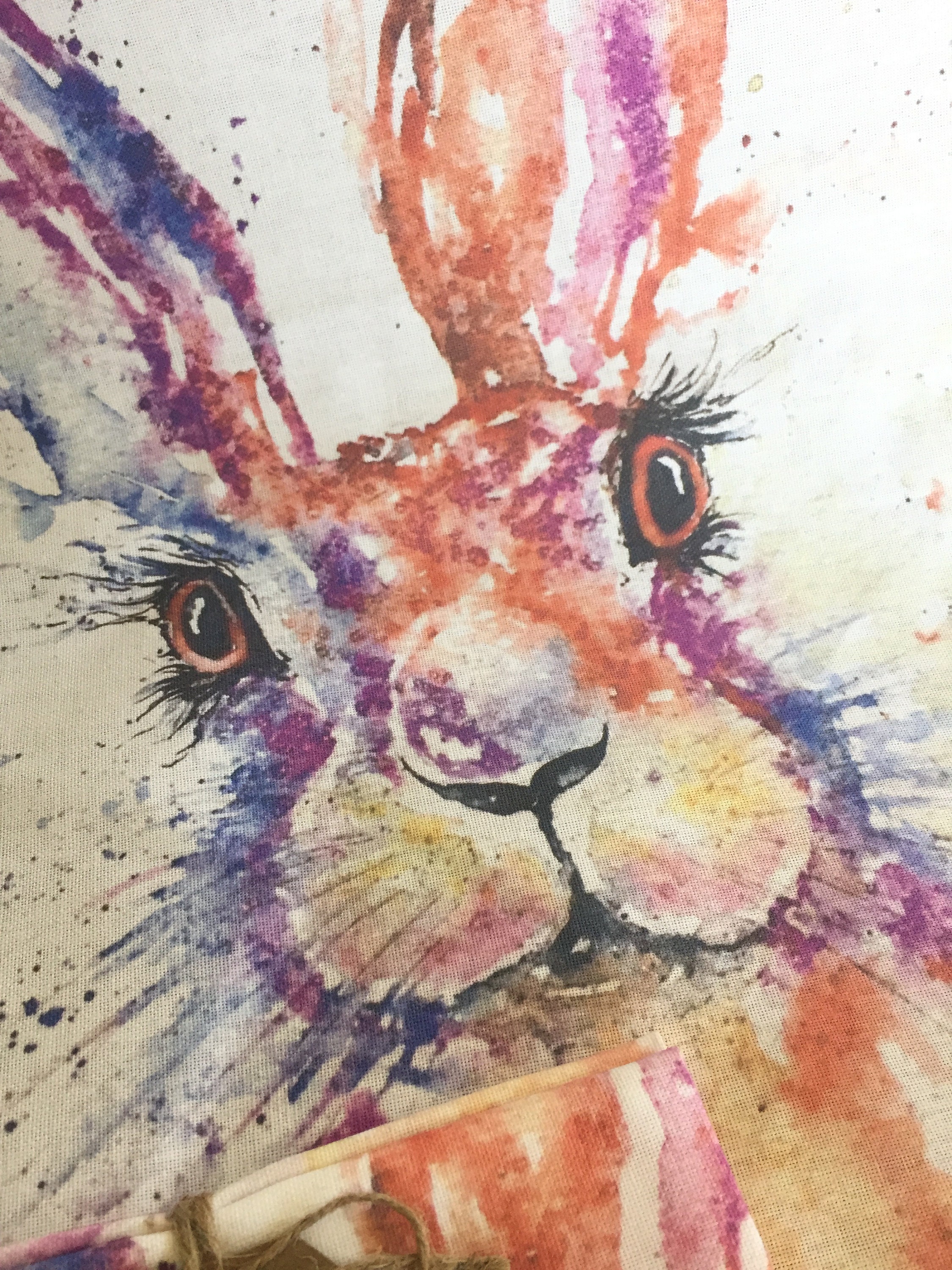 Hare Tea Towel Wildlife Art Tea Towel 100% Cotton Homeware - Etsy