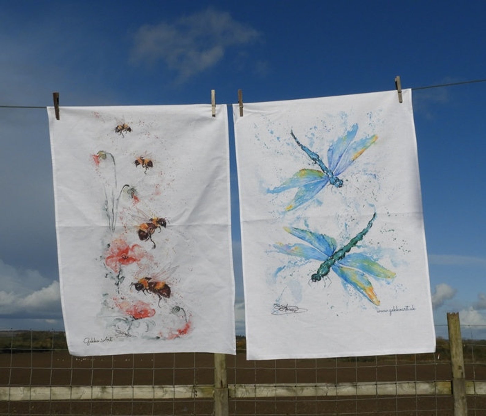 Hare Tea Towel Wildlife Art Tea Towel 100% Cotton Homeware - Etsy