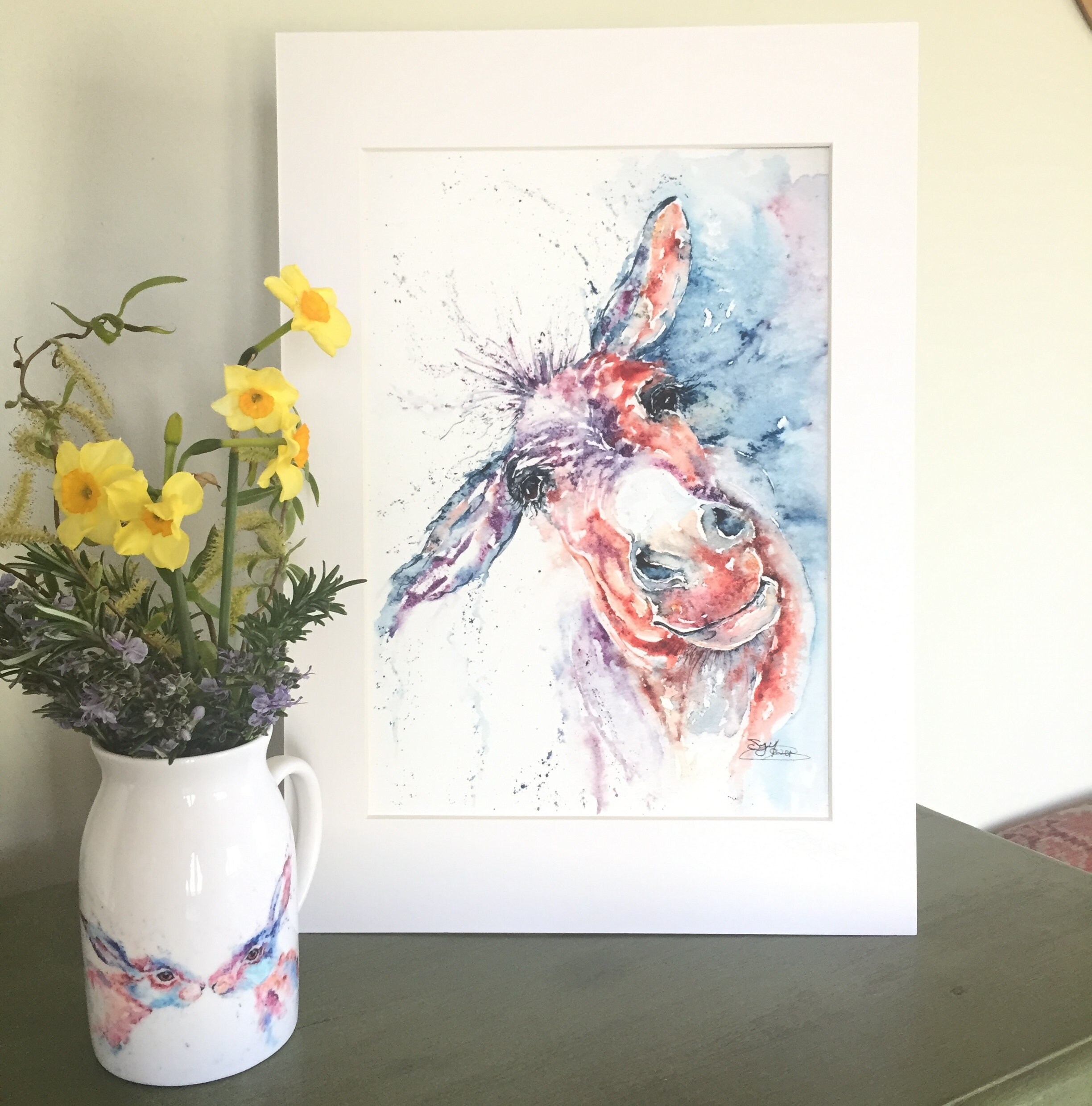 Wonky Donkey Print, Donkey Watercolour Fine Art Print, Donkey ...
