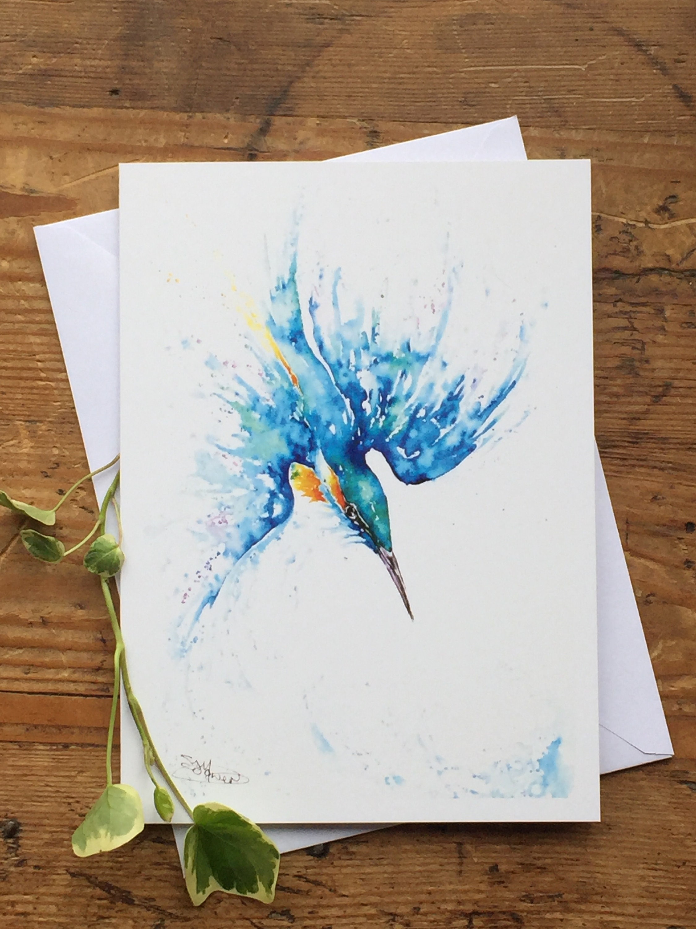 Kingfisher Card Bird Greetings Card Note Card Wildlife Art - Etsy