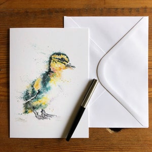 Duckling Card, Duck Greetings Card, Note Card, Wildlife Art, Greeting ...