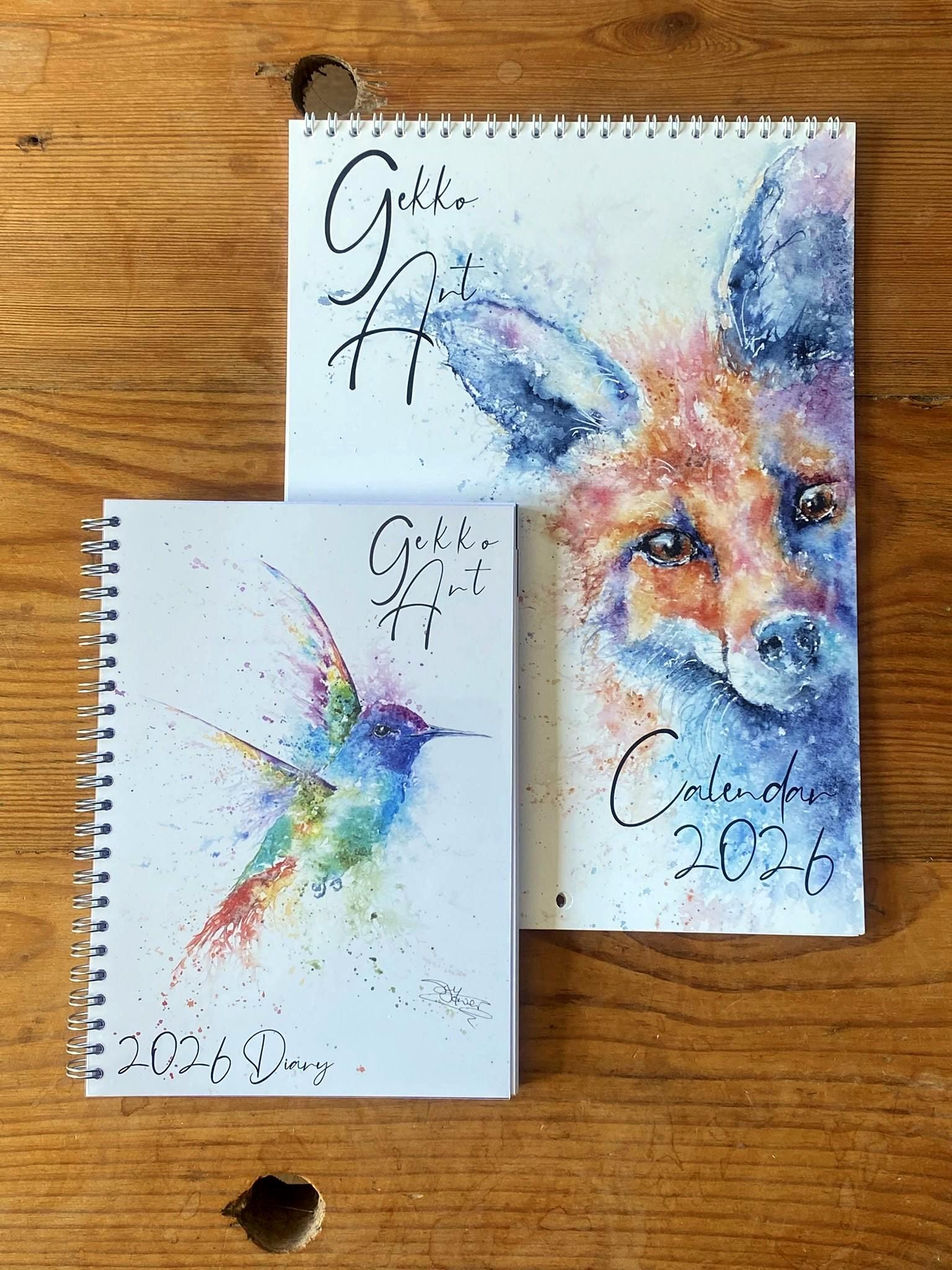 2026 Illustrated Wildlife Art Diary, Hummingbird Watercolour by ...
