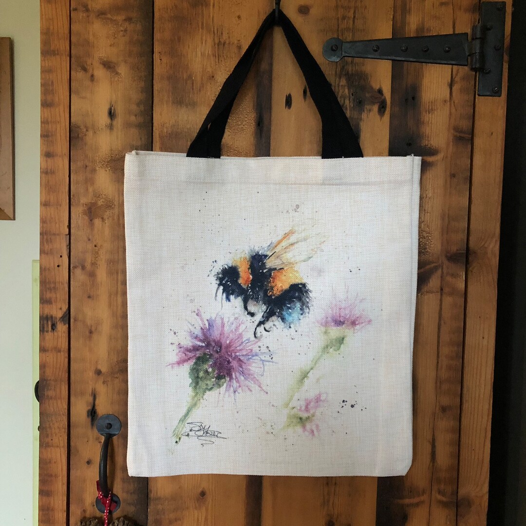 Bumble Bee Tote Bag, Wildlife Art Print Bag, Choice of 2 Heavy Duty ...