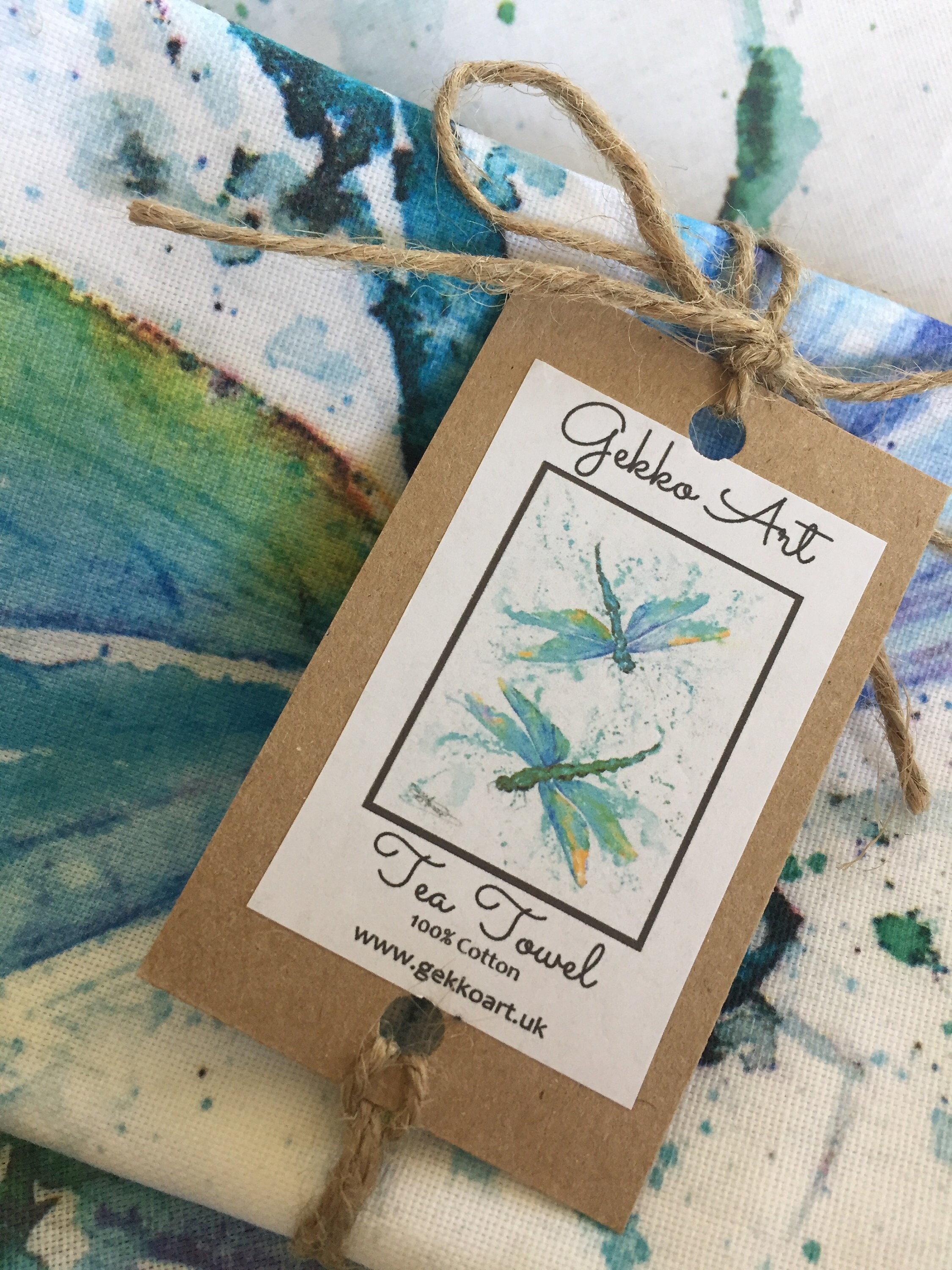 Dragonflies Tea Towel Wildlife Art Tea Towel 100% Cotton | Etsy