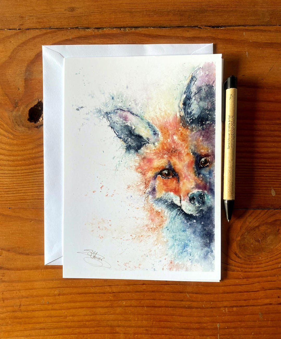 Shadow Fox Greetings Card, Wildlife Art Cards With Watercolours by ...