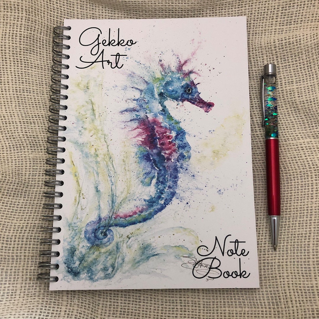 Seahorse Notebook, Ruled Paper Notepad, A5 Size, Spiral Bound, Jotter ...