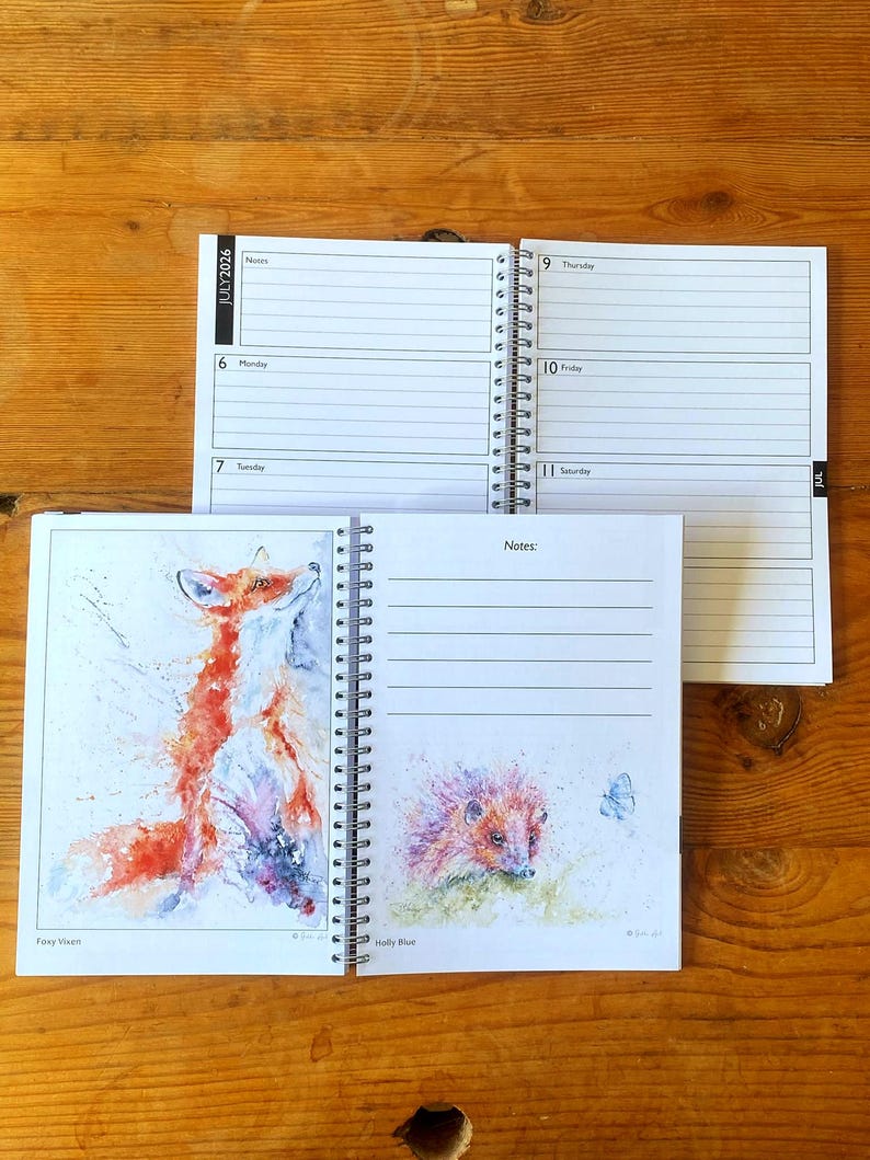 2026 Illustrated Wildlife Art Diary, Hummingbird Watercolour by ...