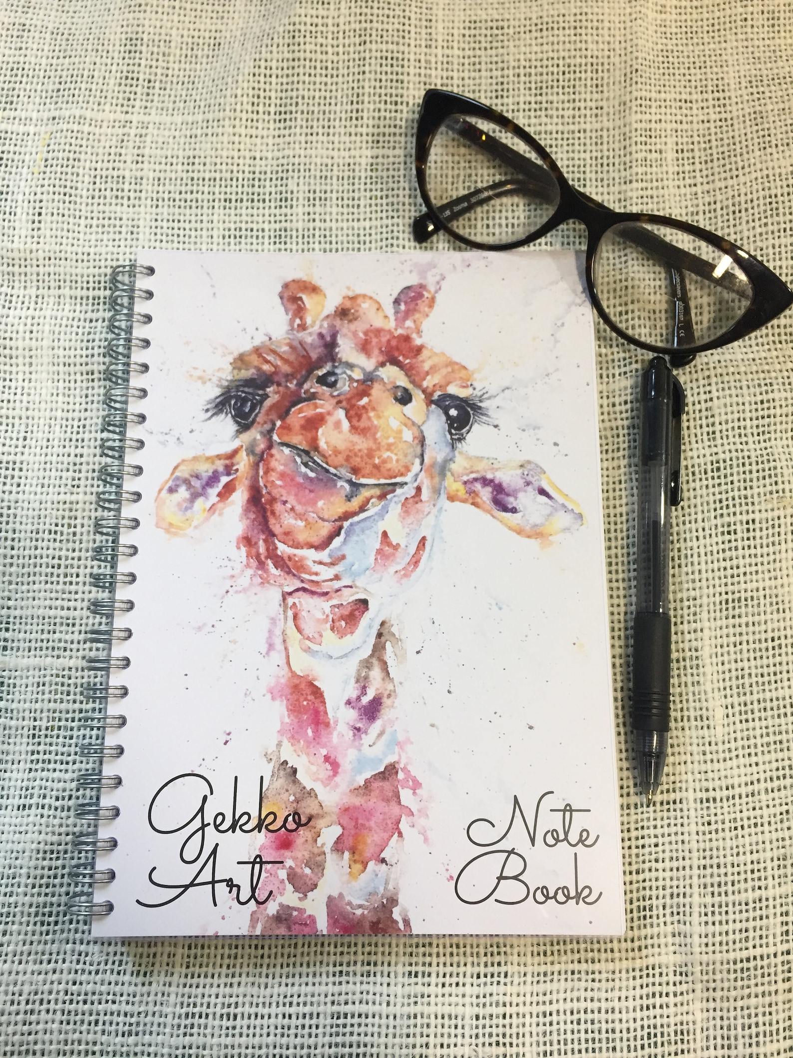 Giraffe Notebook Notepad A5 Size Spiral Bound Wildlife Art - Etsy