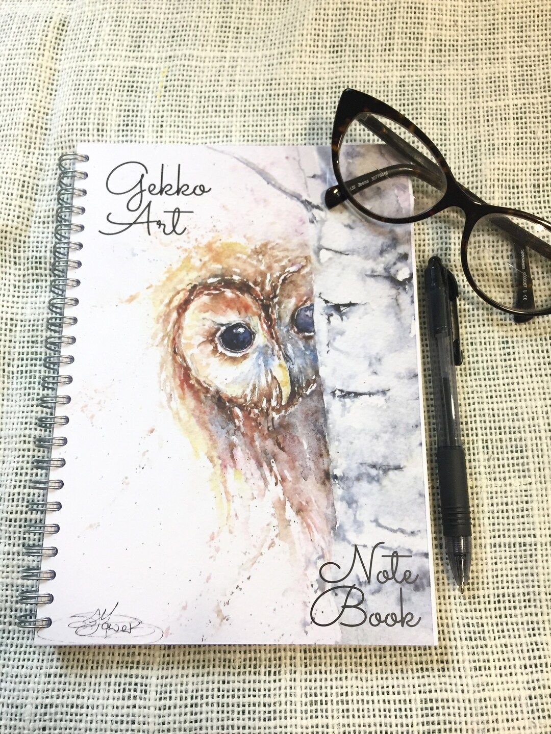Tawny Owl Notebook, Notepad, A5 Size, Spiral Bound, Wildlife Art ...